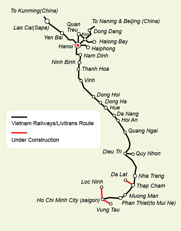 Vietnam Railway Map